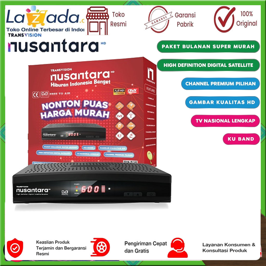 RECEIVER TRANSVISION NUSANTARA HD MERDEKA Paket Bulanan Murah - Ku Band ...