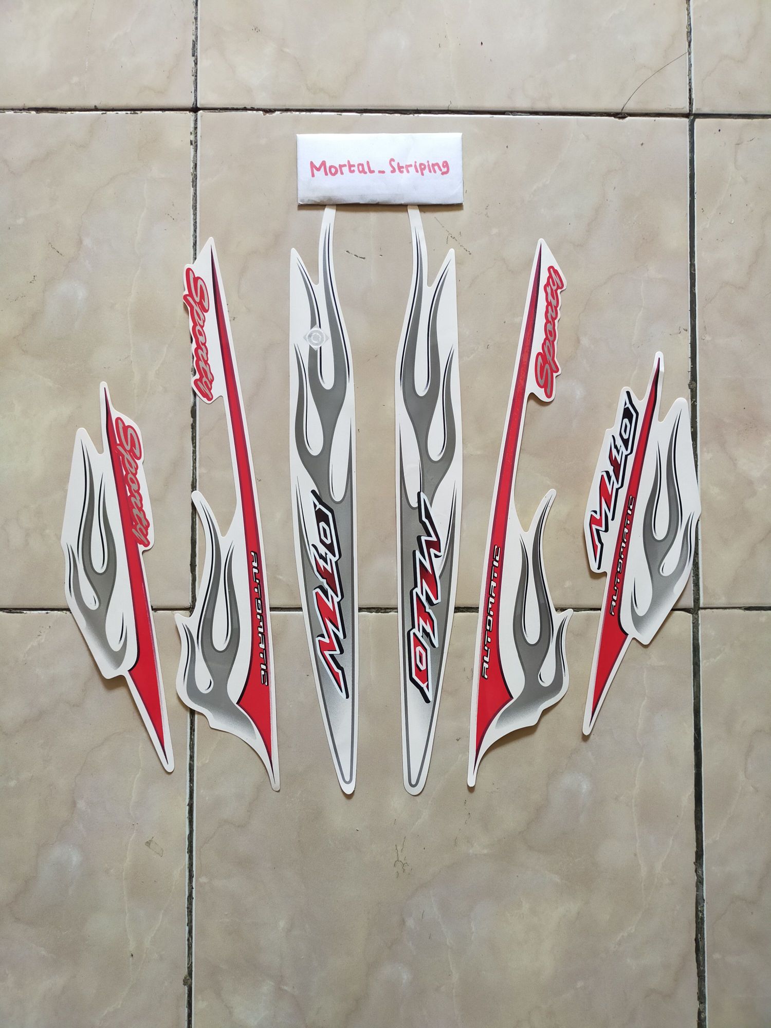 Sticker Stiker Striping Les Lis Bodi Yamaha Mio Sporty Tahun 2006 Mio ...