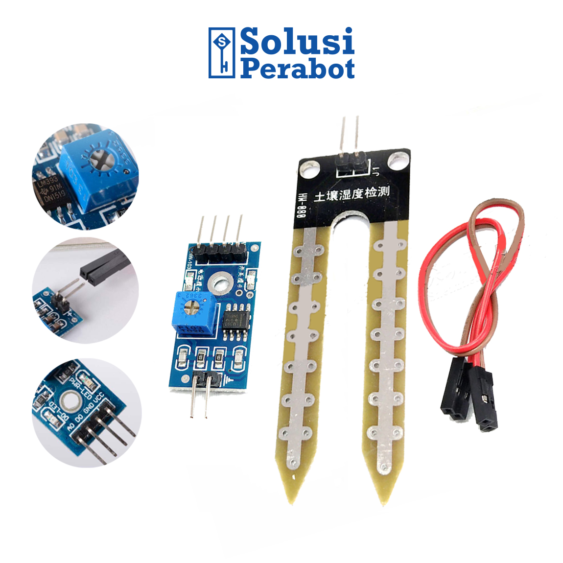 Modul Sensor Kelembaban Tanah SP / Module Deteksi Soil Moisture Arduino ...