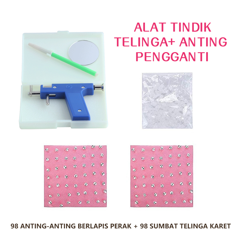 MELEDE Alat Tindik Telinga Kuping Hidung Piercing Steril Tidak sakit ...