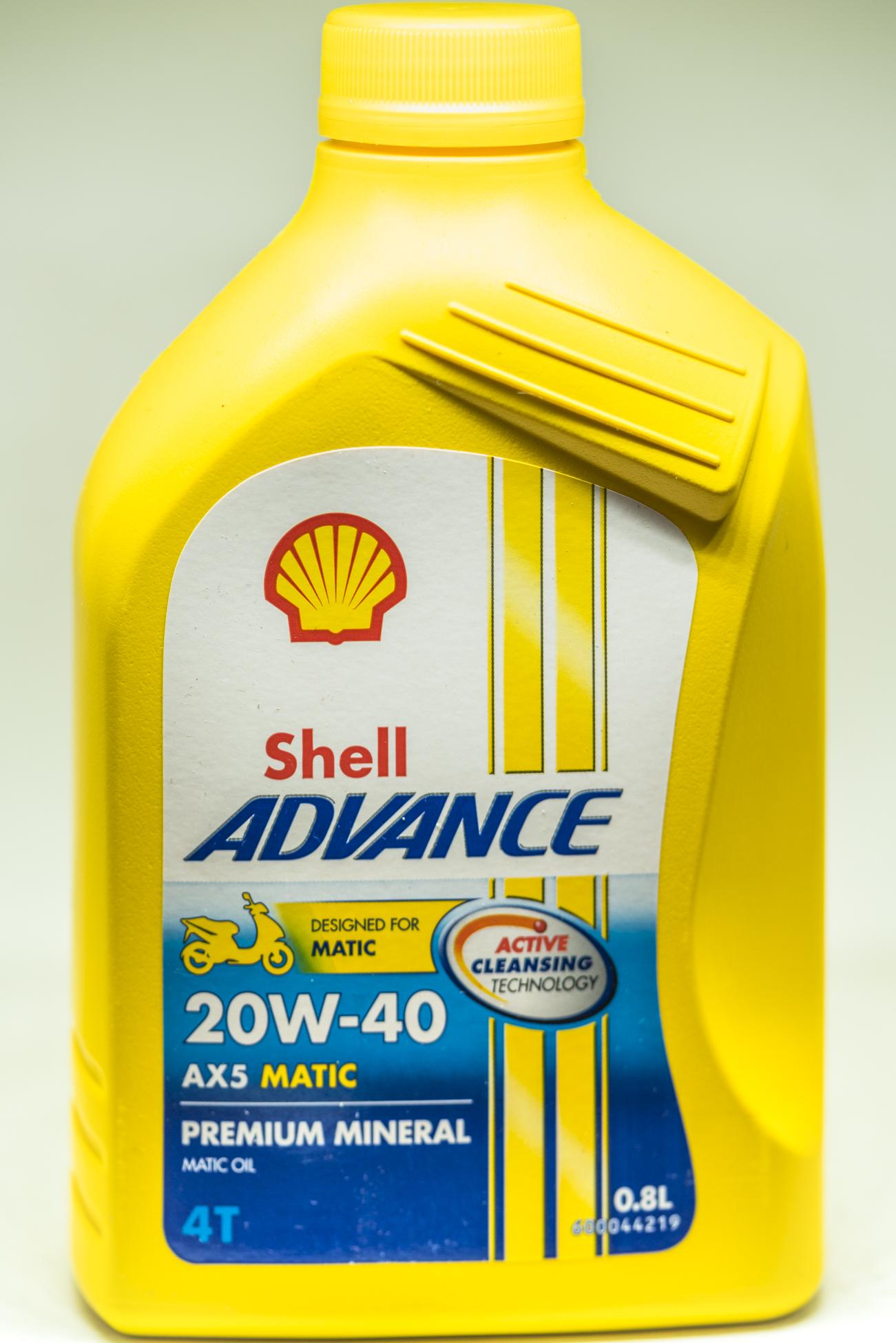 Oli Motor Matik Terbaik Shell Advance 4T AX5 Scooter 20W-40 0.8 Liter ...