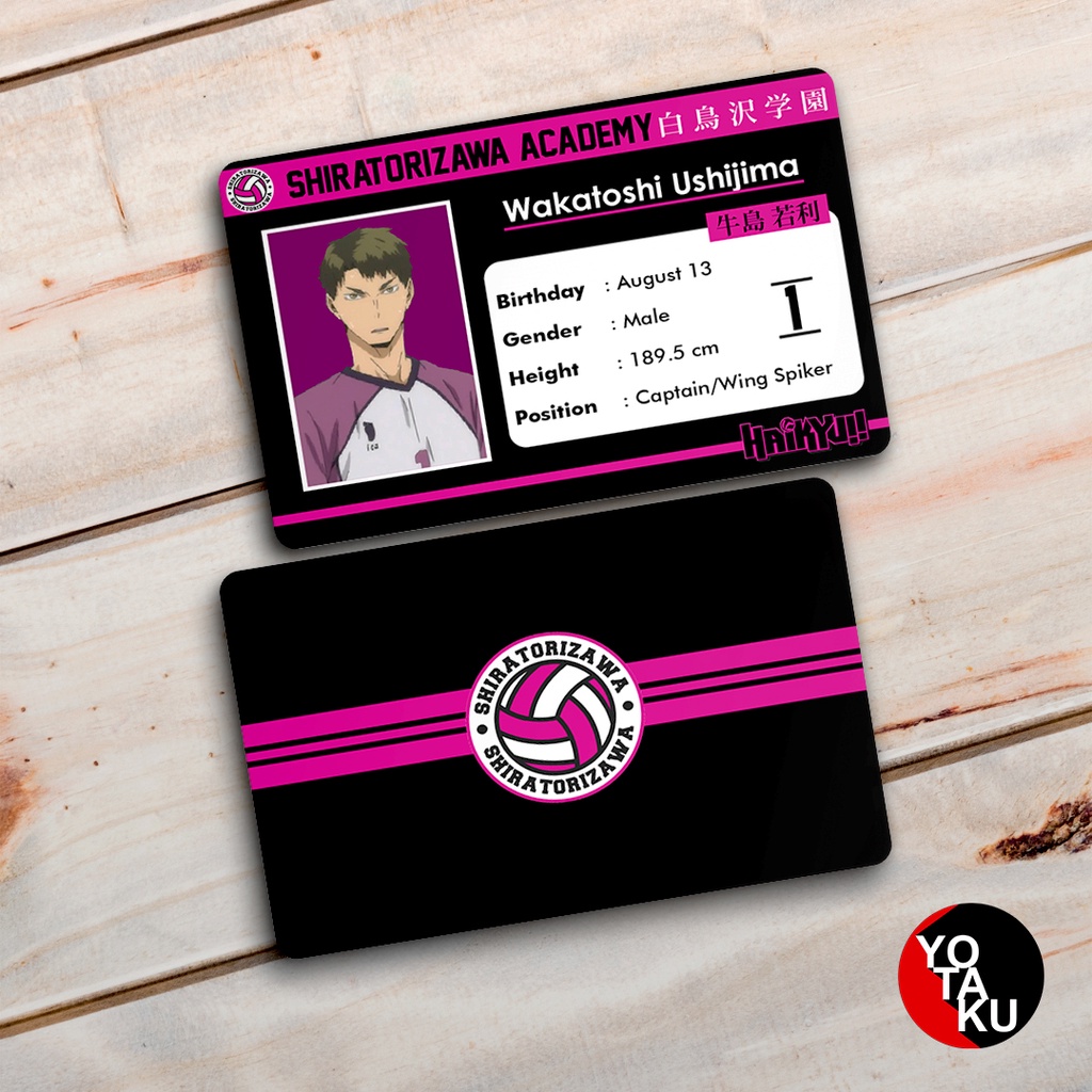 Kartu ID Card Anime SHIRATORIZAWA Bisa Custom Nama YOTAKUSHOP ...