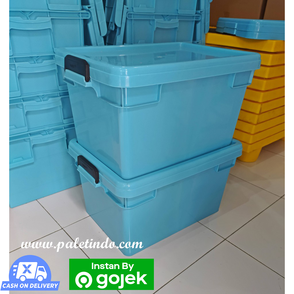 Container Box Plastik Bahan FOOD SAFE Standar Industri 37 Liter Tipe ...