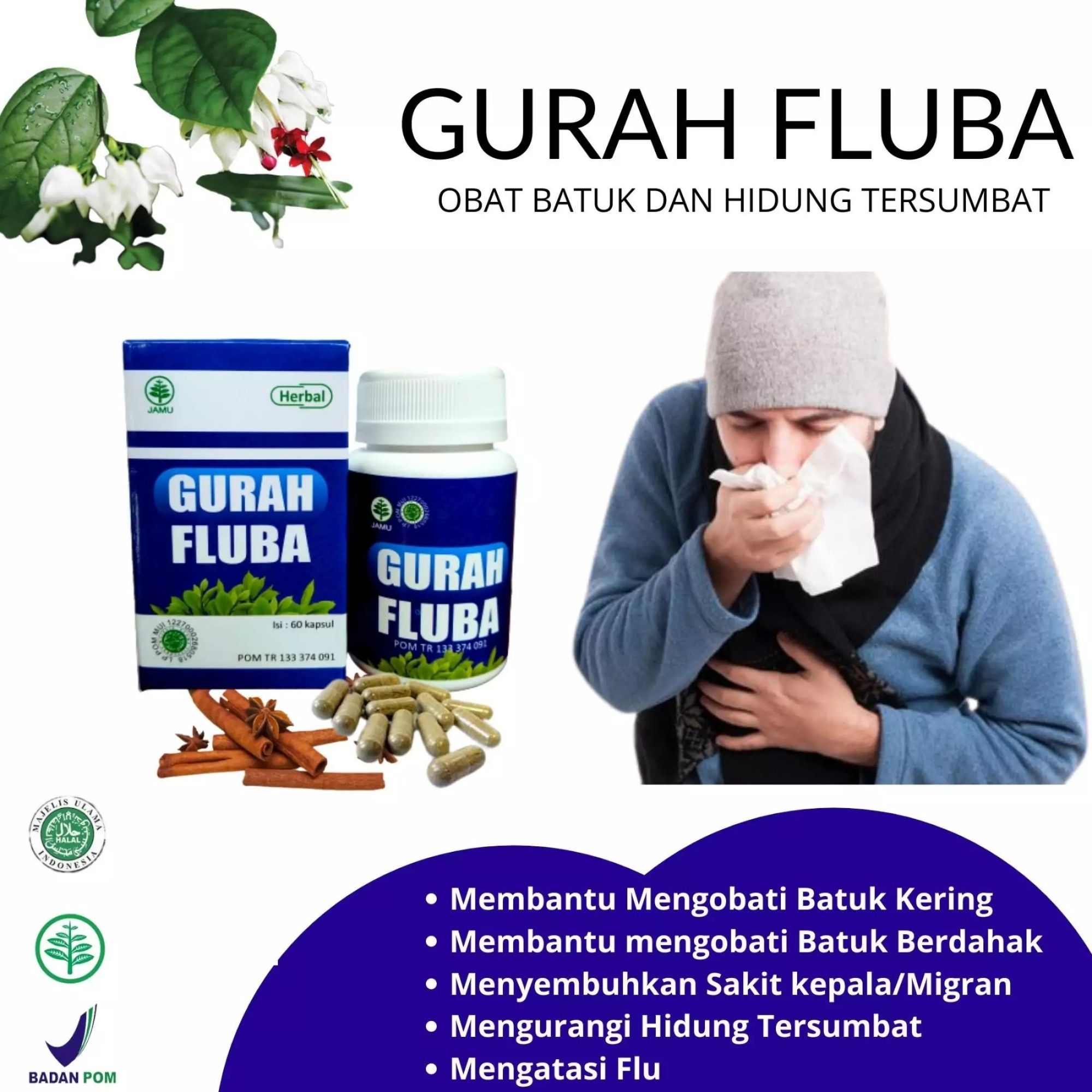 Hiu Gurah Fluba Obat Kapsul Gurah dan Batuk Berdahak pilek infeksi ...