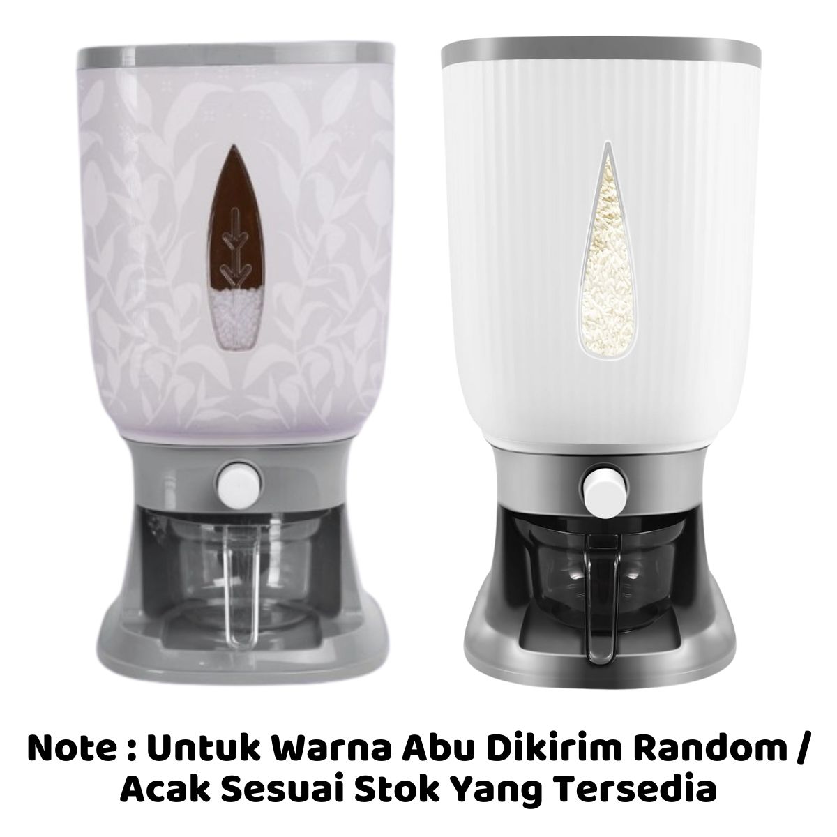 Dispenser Beras 3D Tempat Wadah Penyimpanan Beras Otomatis Anti Hama ...