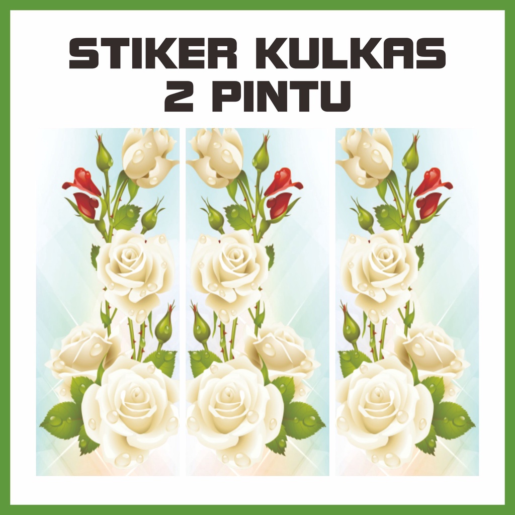 Stiker Kulkas 1 Pintu dan Sticker 2 Pintu Full Body Motif Bunga Mawar ...