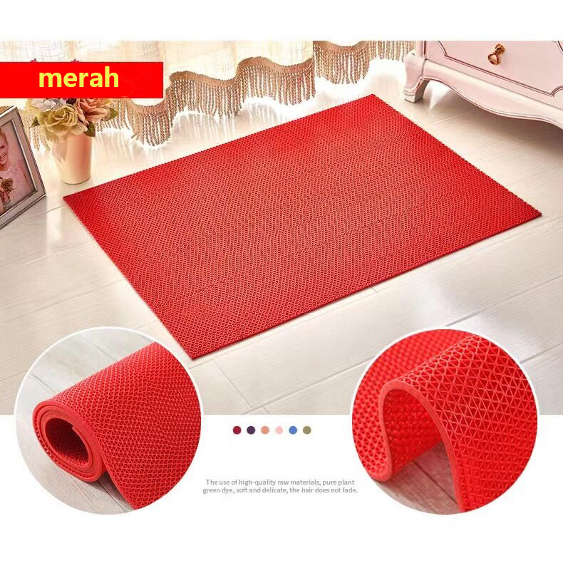 Keset karet anti selip bahan PVC tebal 4/6mm keset kamar mandi anti ...