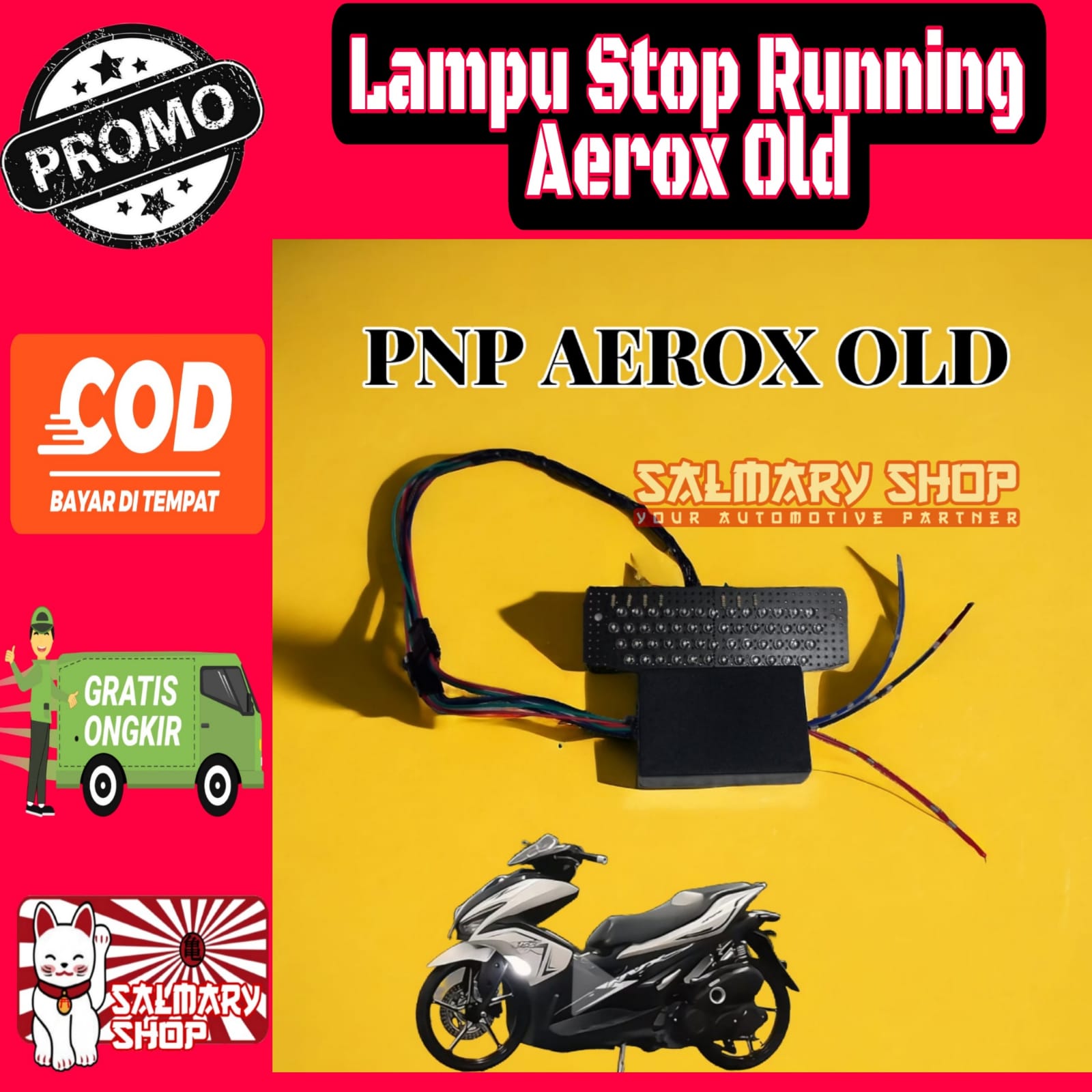 Lampu Stoplamp Running Aerox Old 8 Mode Auto Stay LED Stop Rem Aerox ...