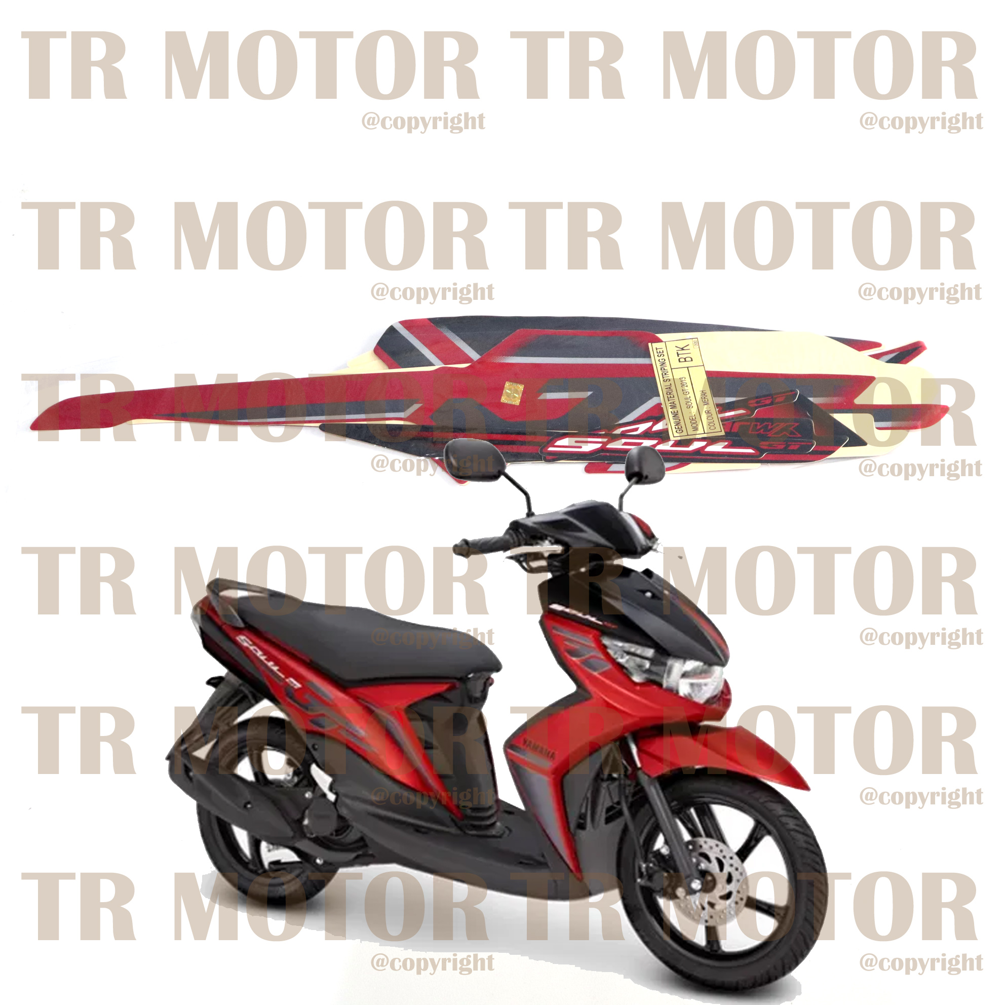 Stiker Motor Soul GT 2013 Sticker Striping Lis Full Set Motor | Lazada ...