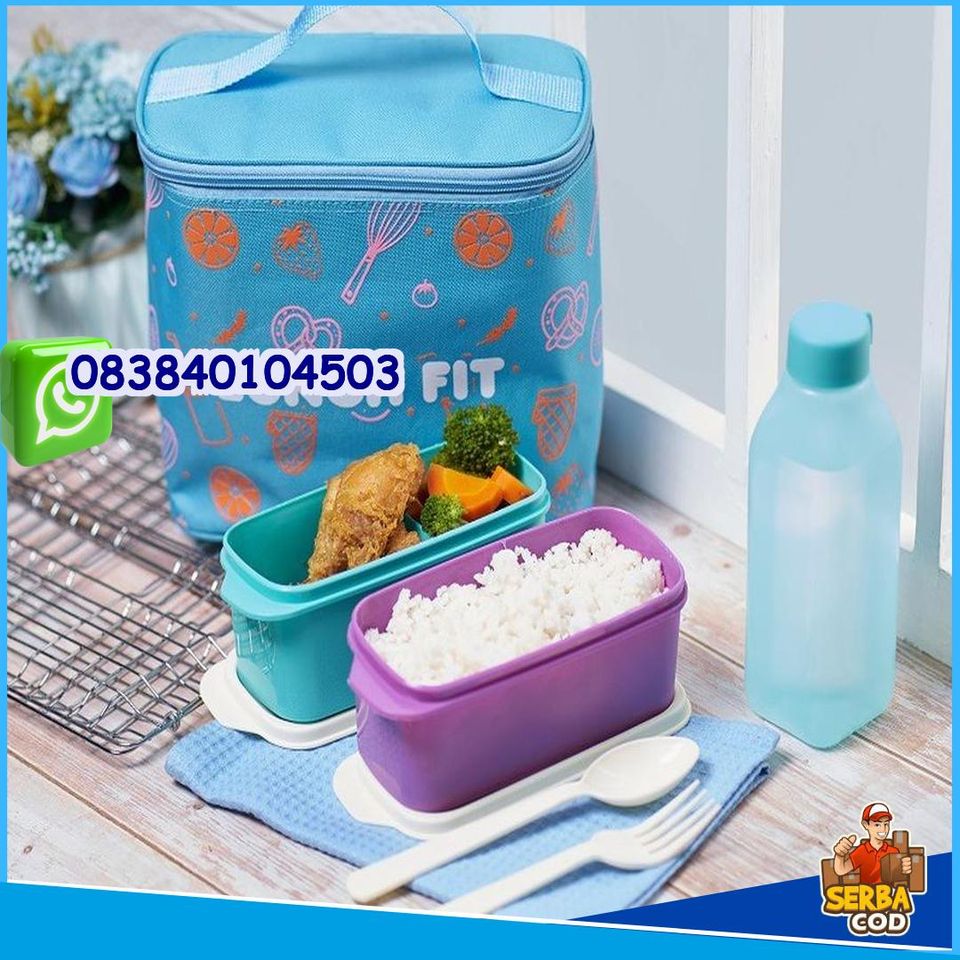 [COD] Tas bekal makan set Lunch Fit / Kotak makan beserta tas Lunch box set | Lazada Indonesia