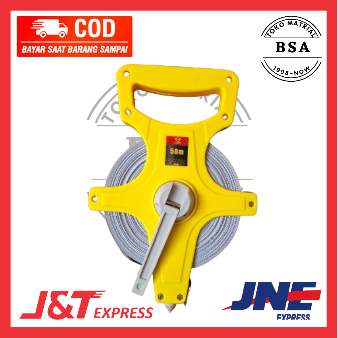 METERAN TANCAP HPP 50M- /METERAN ROL FIBER MEASURING TAPE | Lazada ...