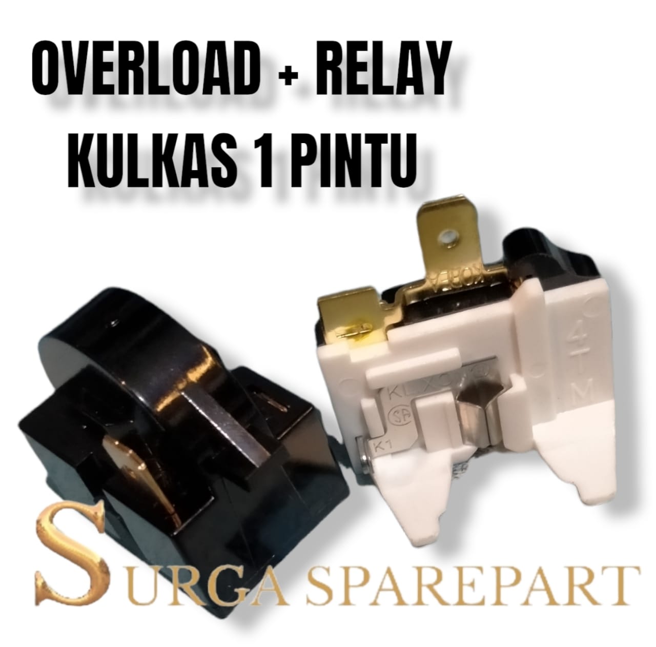 [1 SET] overload kulkas 1 pintu / PTC relay rilay kulkas / set overlod ...