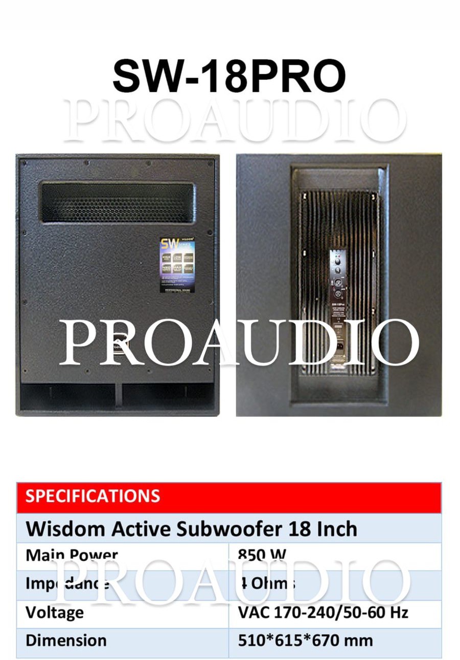 Subwoofer Aktif WISDOM 18 Inch SW 18 ORIGINAL SUBWOOFER AKTIF SW18 ...