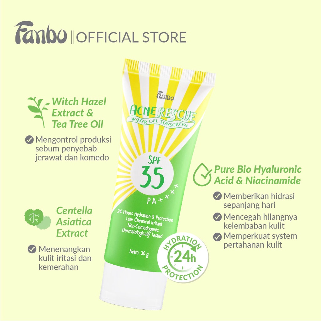[Ayacosmetik] Fanbo sunscreen SPF 35 PA++++ acne rescue / Fanbo Wonder ...