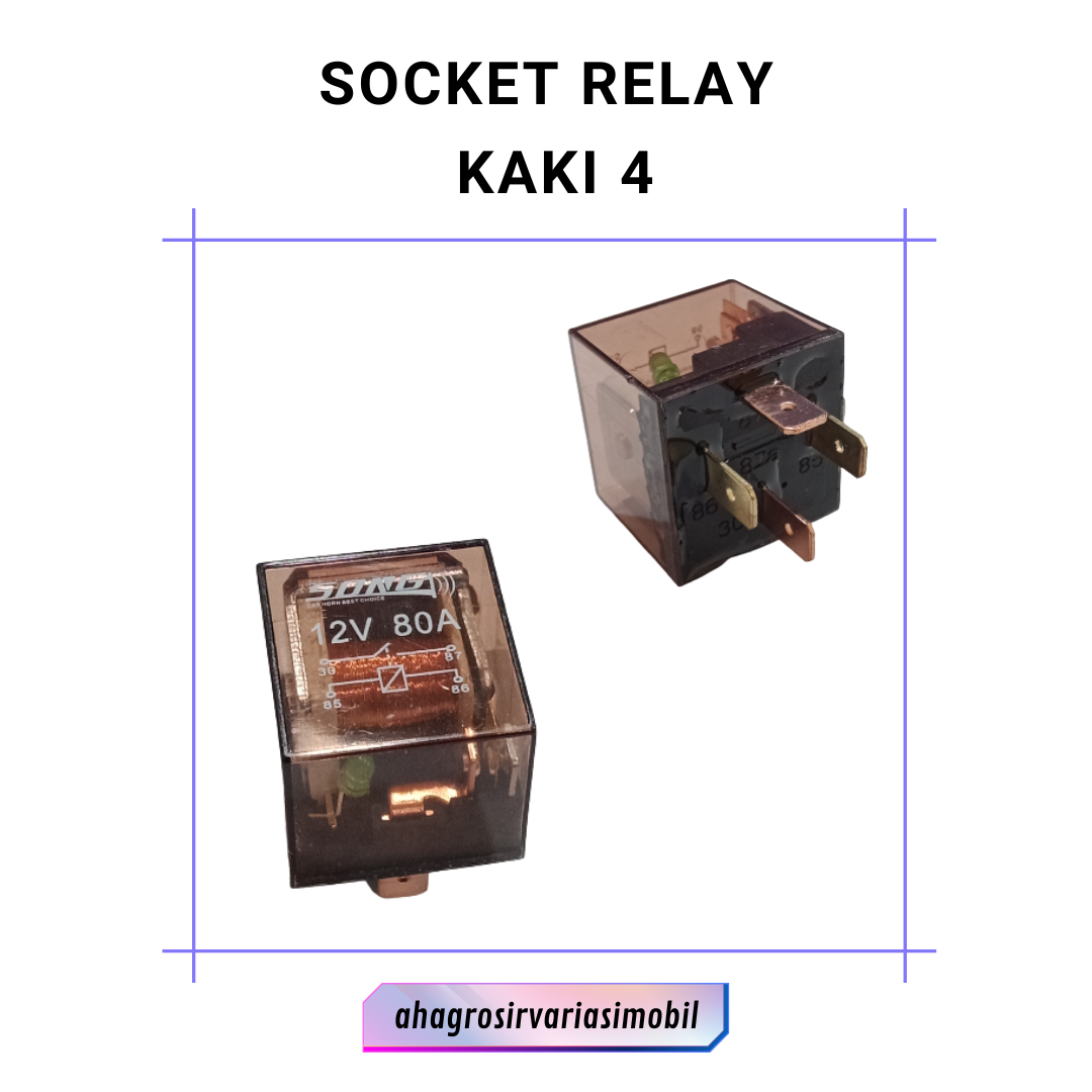 Relay Klakson / Relay Transparant 4 Kaki 12V 80A | Lazada Indonesia