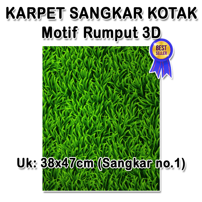 Karpet Motif RUMPUT 3D - Sangkar Kotak Murai / Kacer / C. Ijo / Kenari ...