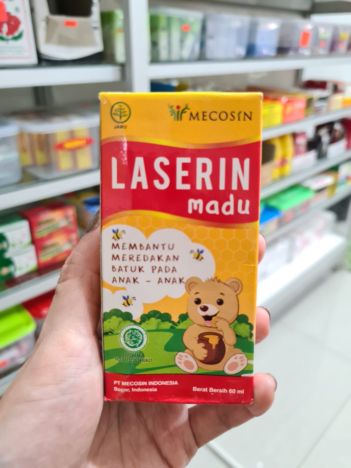 LASERIN MADU 60ML OBAT BATUK ANAK DAN SAKIT TENGGOROKAN / LASERIN OBAT ...