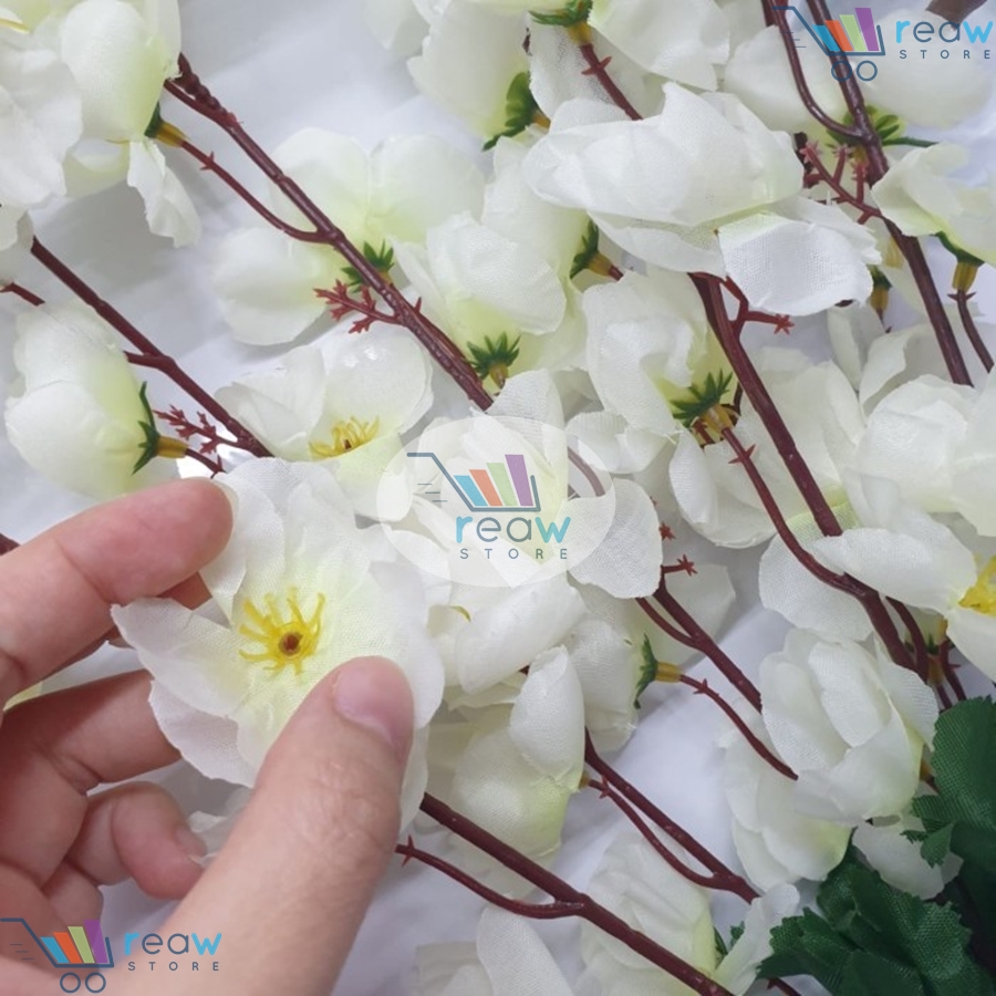 7 Cabang Bunga Sakura Mei Hua Mei Hwa Dekorasi Hiasan Imlek Sincia ...