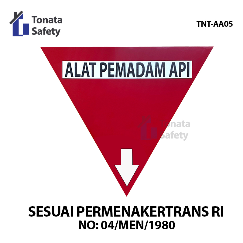 Segitiga APAR / Rambu Akrilik APAR Sesuai Permenakertans / TNT-AA05 ...