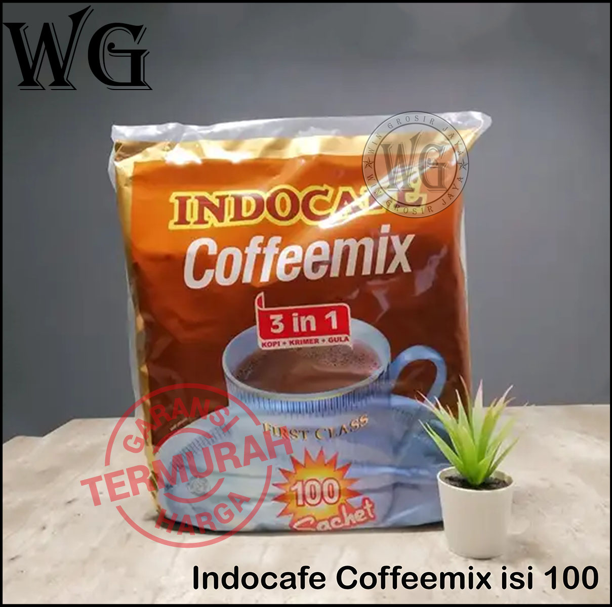 INDOCAFE COFFEE MIX 3IN1 100 SACHET / KOPI MIX ISI 100 SACHET | Lazada ...