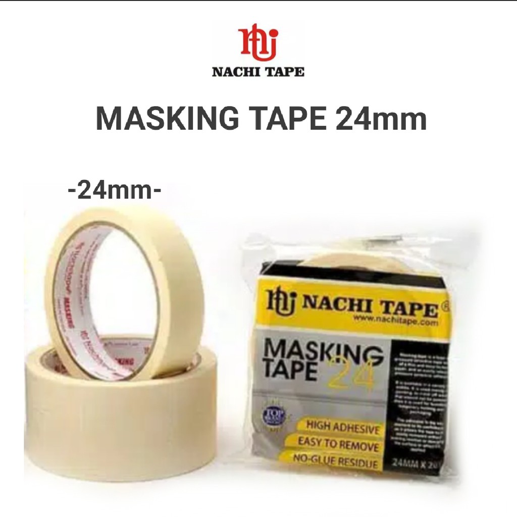 Masking Tape Nachi / Lakban Kertas Nachi Borneo 24 mm | Lazada Indonesia