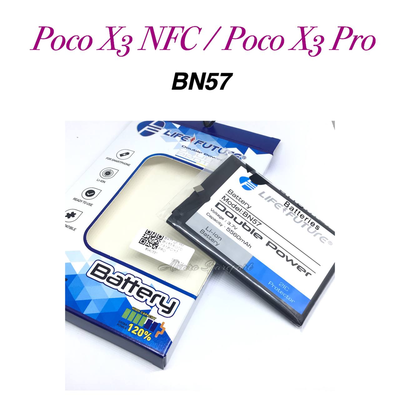 BATRE LF BN57 XIAOMI POCO X3 NFC / X3 PRO - BATERAI BATTERY DOUBLE ...