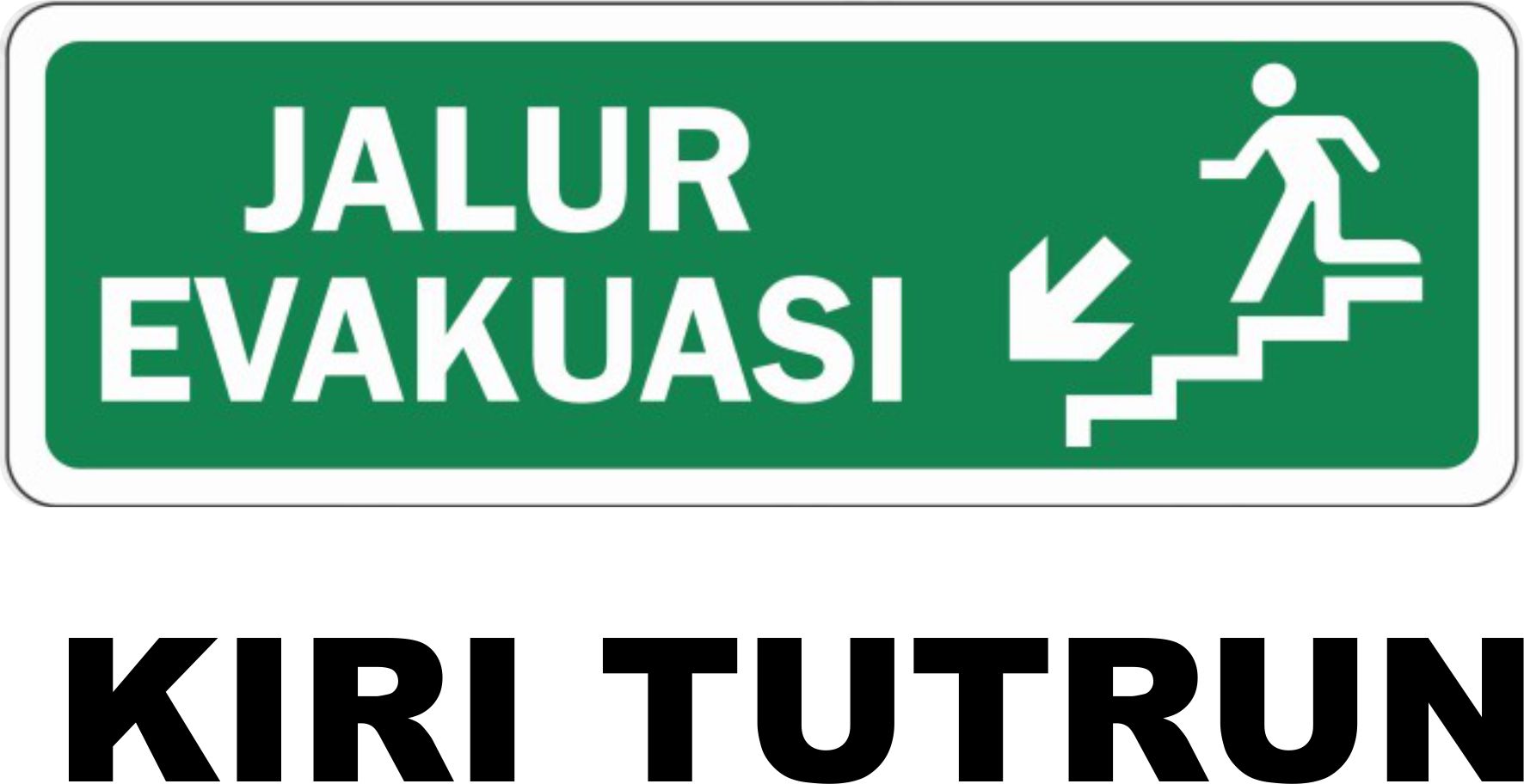 Rambu Jalur Evakuasi 30cm x 10cm Akrilik | Lazada Indonesia