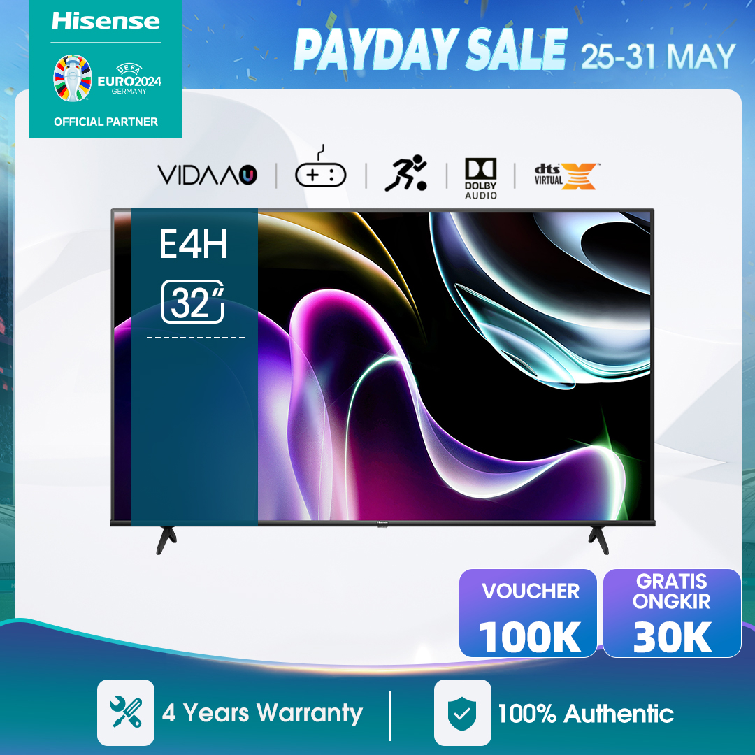 Hisense 32 inch - 32E4H Vidaa U5 system - Smart TV HD - Bezelless ...