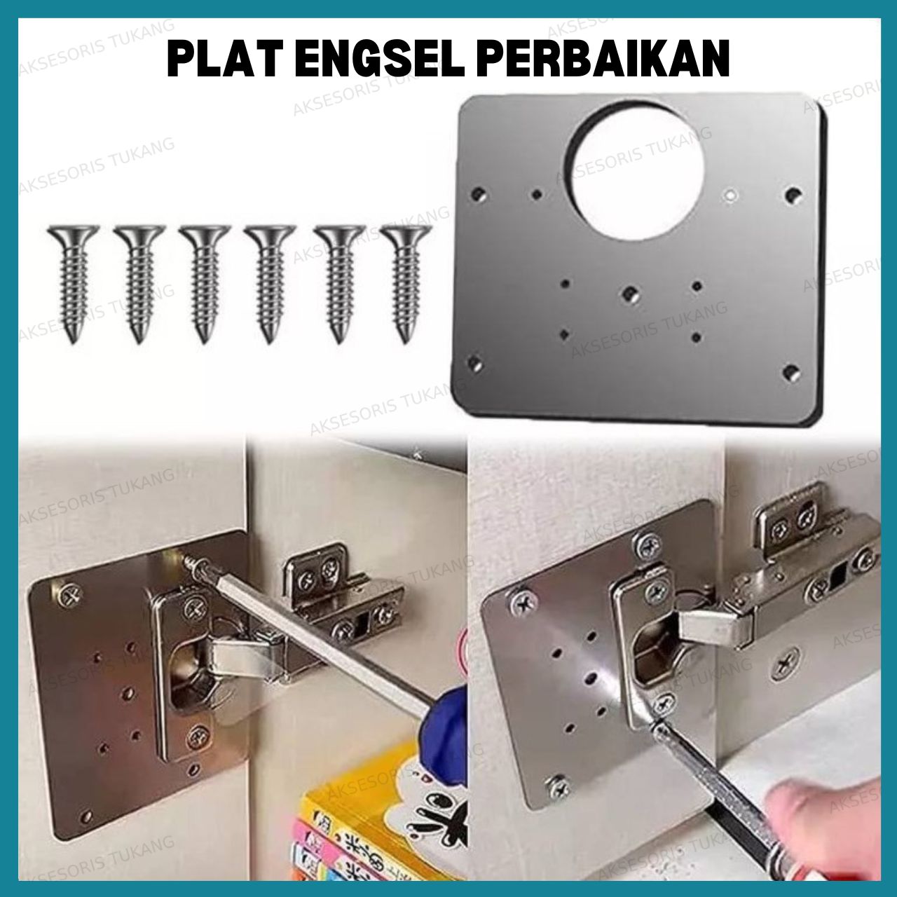 Plat Engsel Sendok Pintu Perbaikan Lemari Kabinet Furniture Laci Plate ...