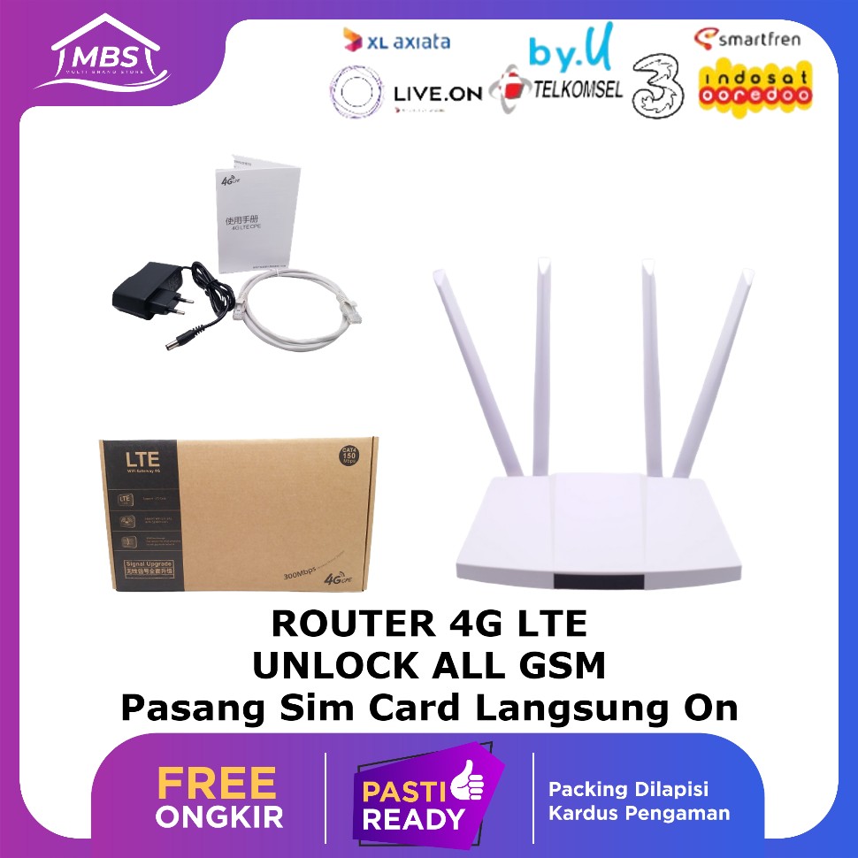 Router 4G LTE 300Mbps Unlock Semua Operator CP 106 Wireless Wifi ...