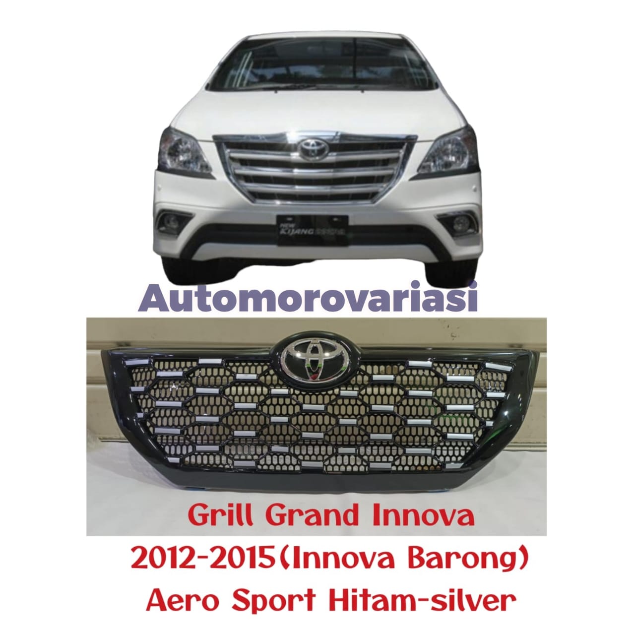 GRILL GRAND INNOVA 2014 2015 AERO SPORT STYLE GRILL INNOVA BARONG ...