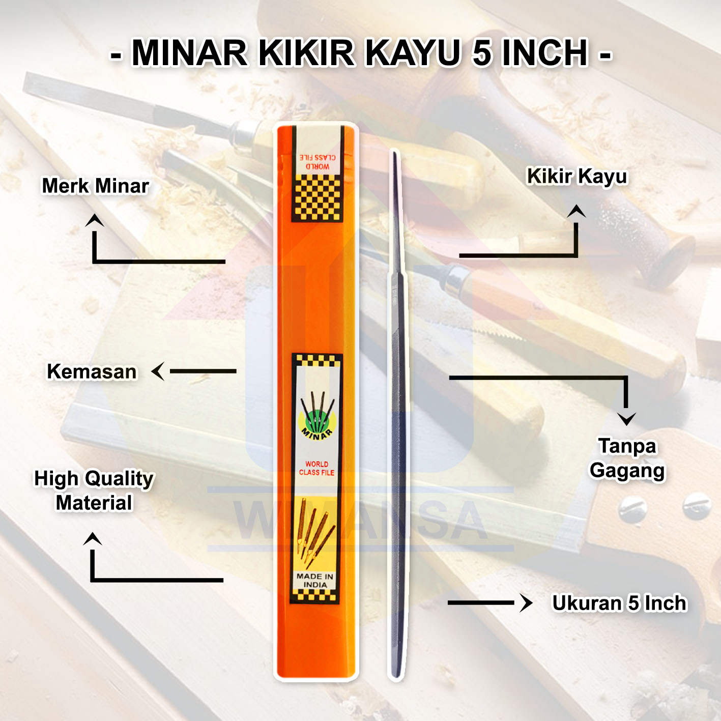 MINAR KIKIR KAYU 5 INCH - WORLD CLASS FILE | Lazada Indonesia