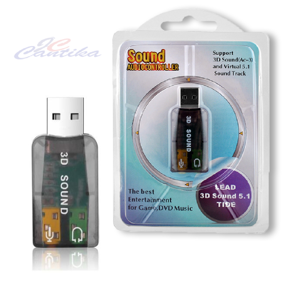 USB 5.1 Sound Card For Laptop External USB Sound Adapter USB Sound Card ...