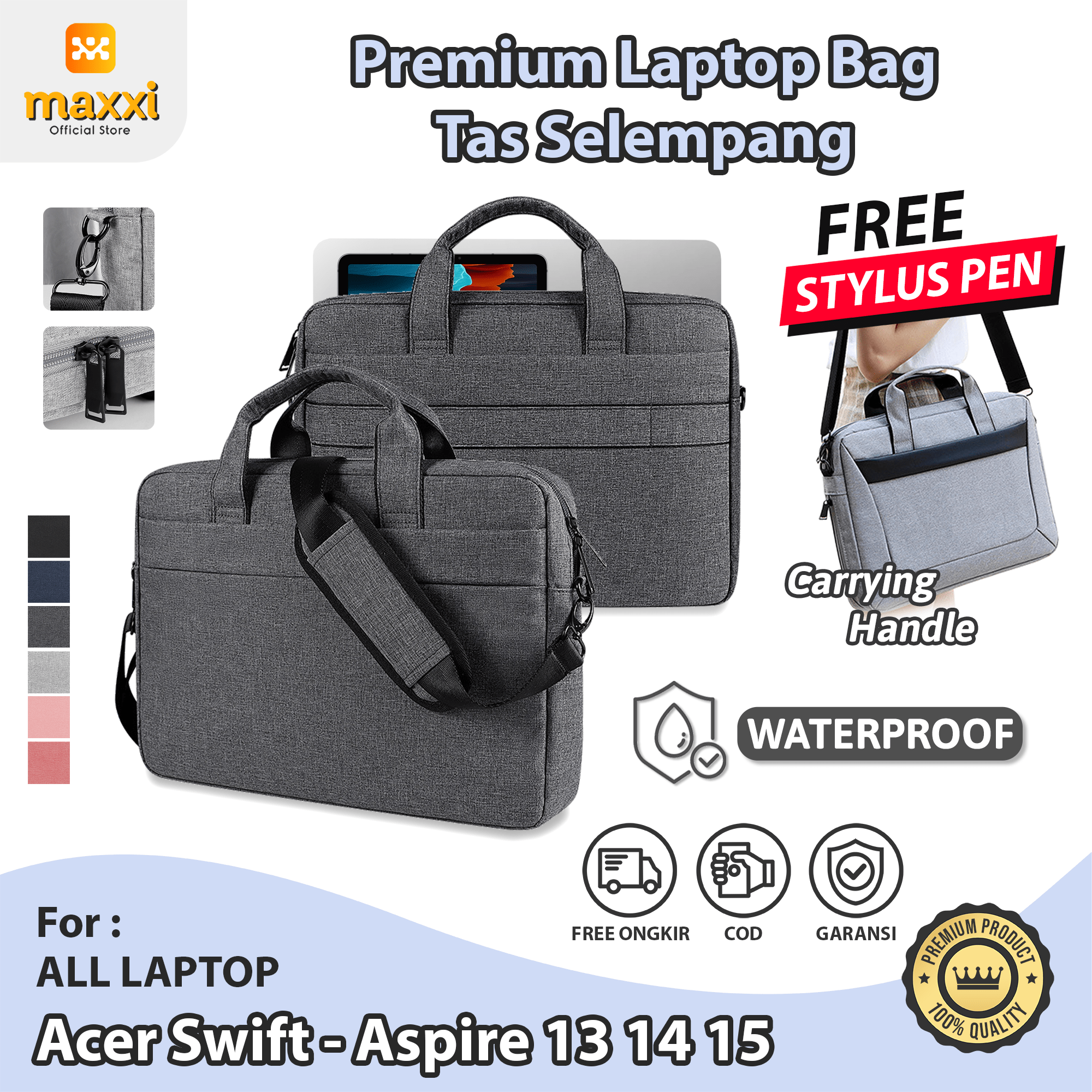 Premium Tas Laptop Acer Swift Nitro Aspire Sleeve Bag Handle Selempang ...
