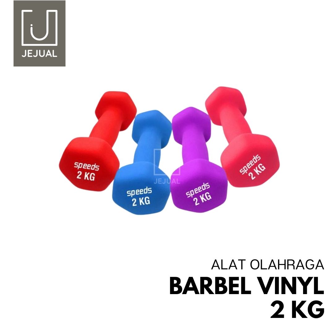 BARBEL 2kg VINYL Speeds Dumble/Dumbel/Dumbell 2 Kg Olahraga Angkat ...