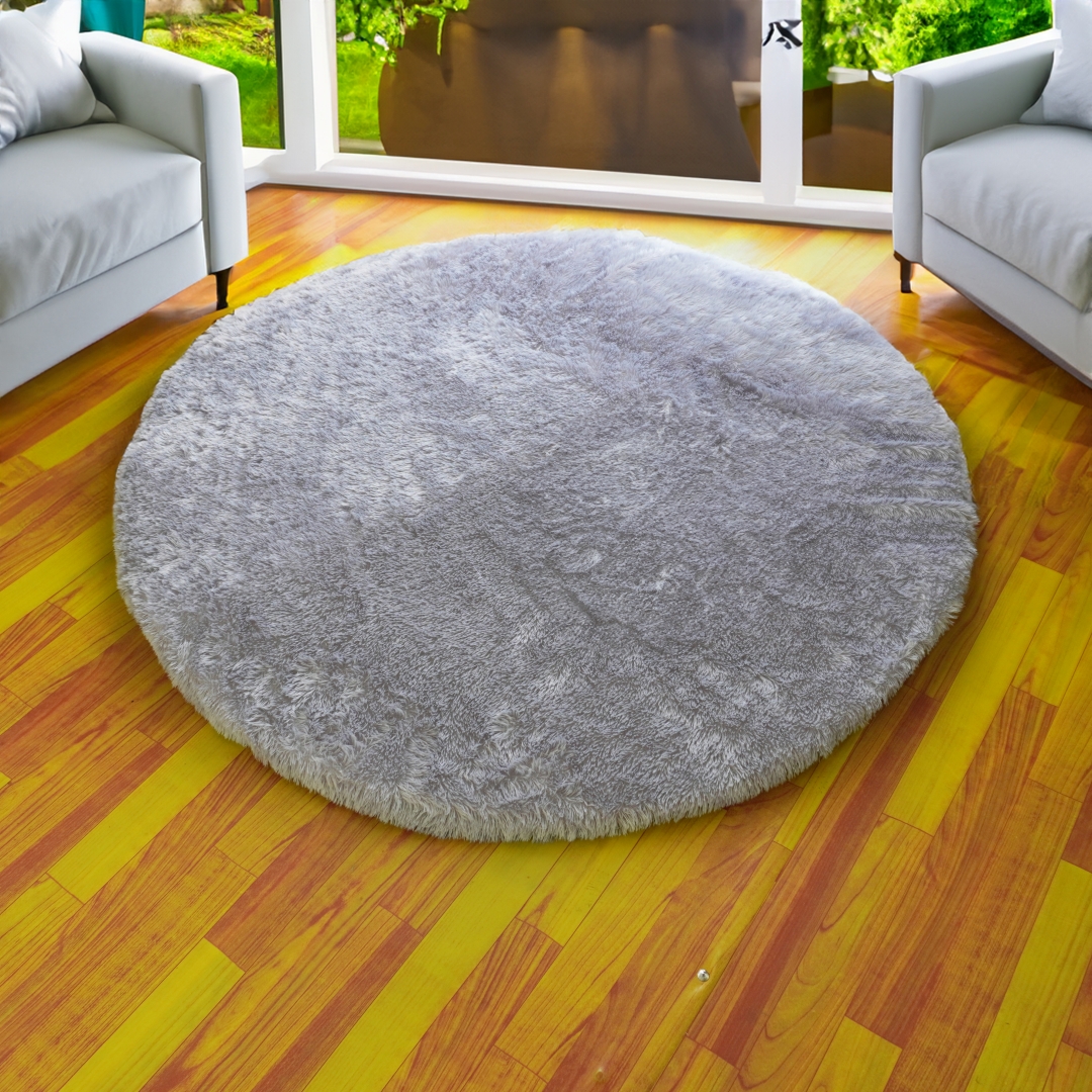 Karpet bulu bulat empuk diameter 100 tebal 4.5cm isi busa Royal foam ...