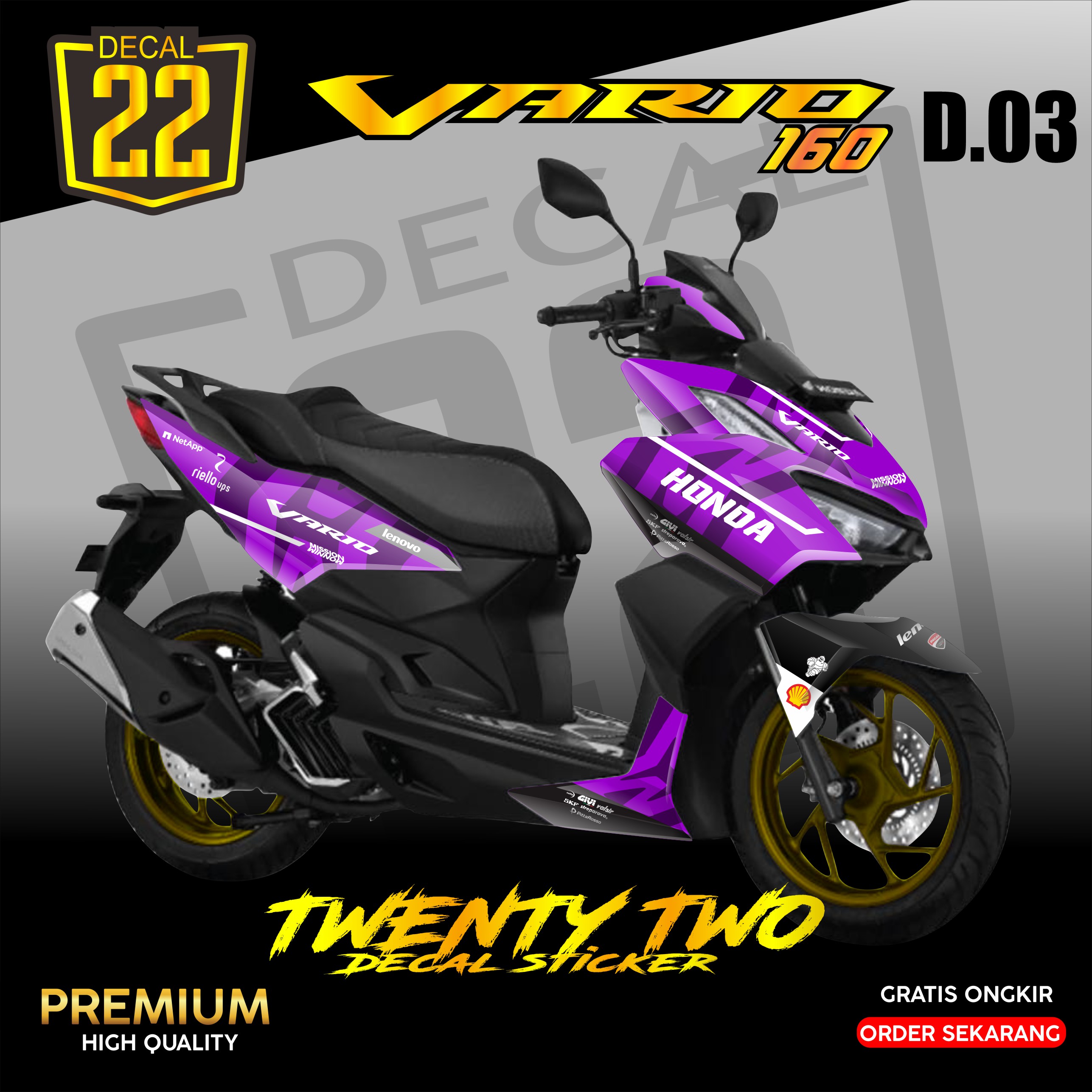 Sticker Decal Vario 160 New Fullbody - Decal Sticker All Vario New 160 ...