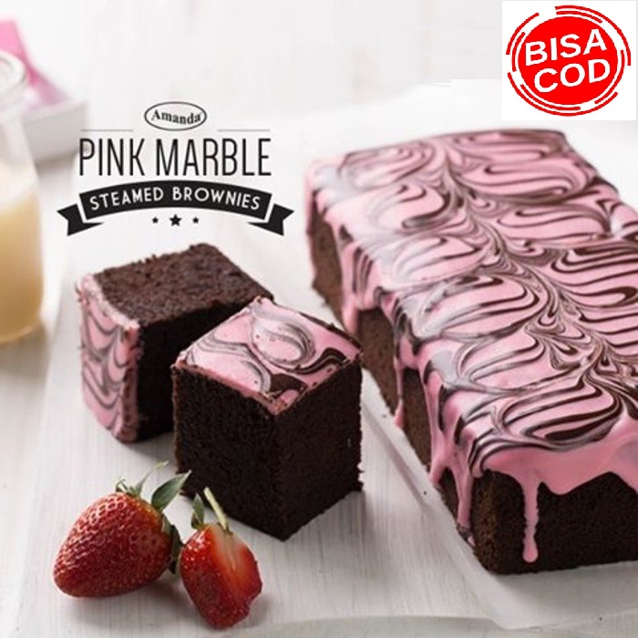 Amanda Brownies Kukus Pink Marble | Lazada Indonesia