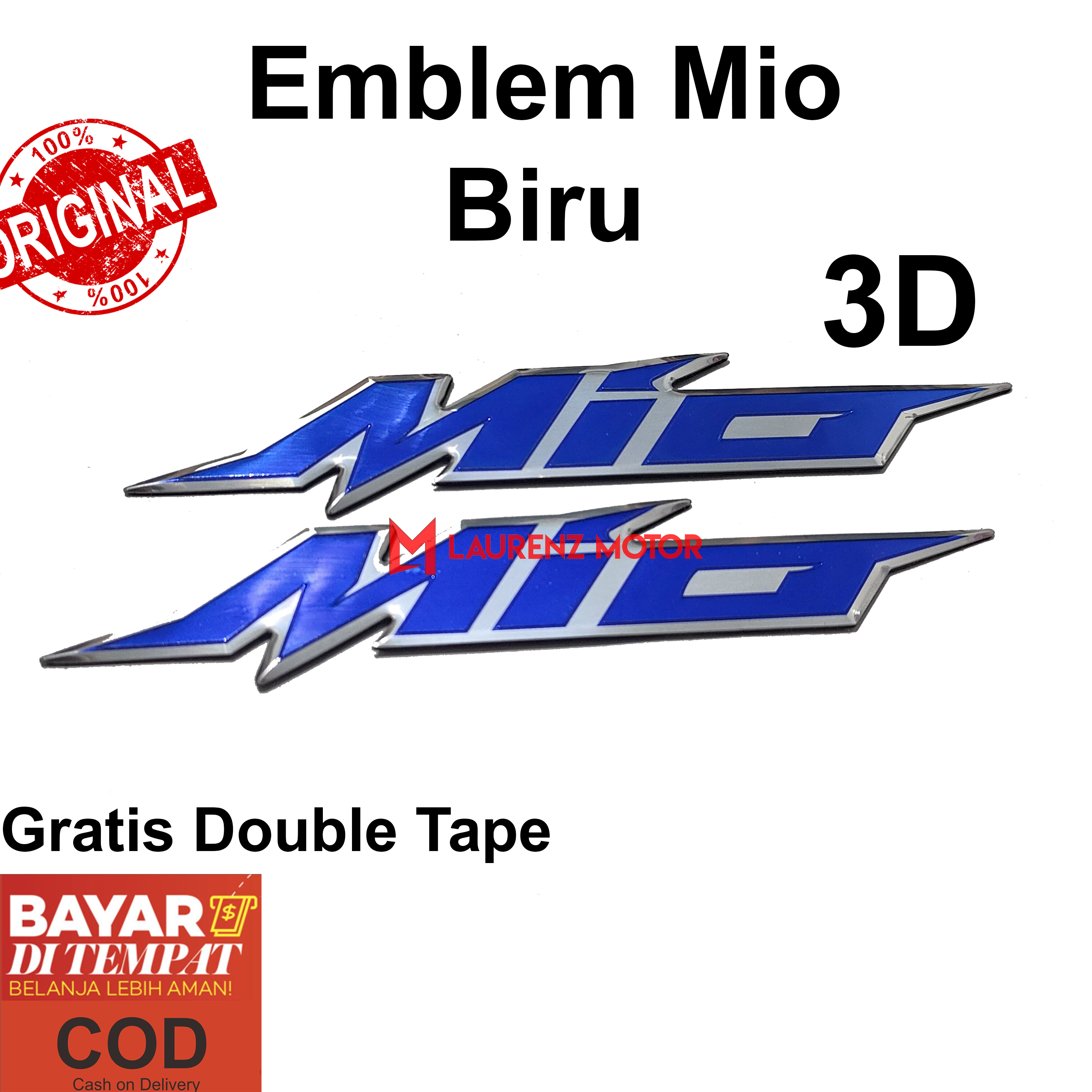 Emblem Mio 3D Logo Sticker Sepasang Kanan Kiri Yamaha | Lazada Indonesia