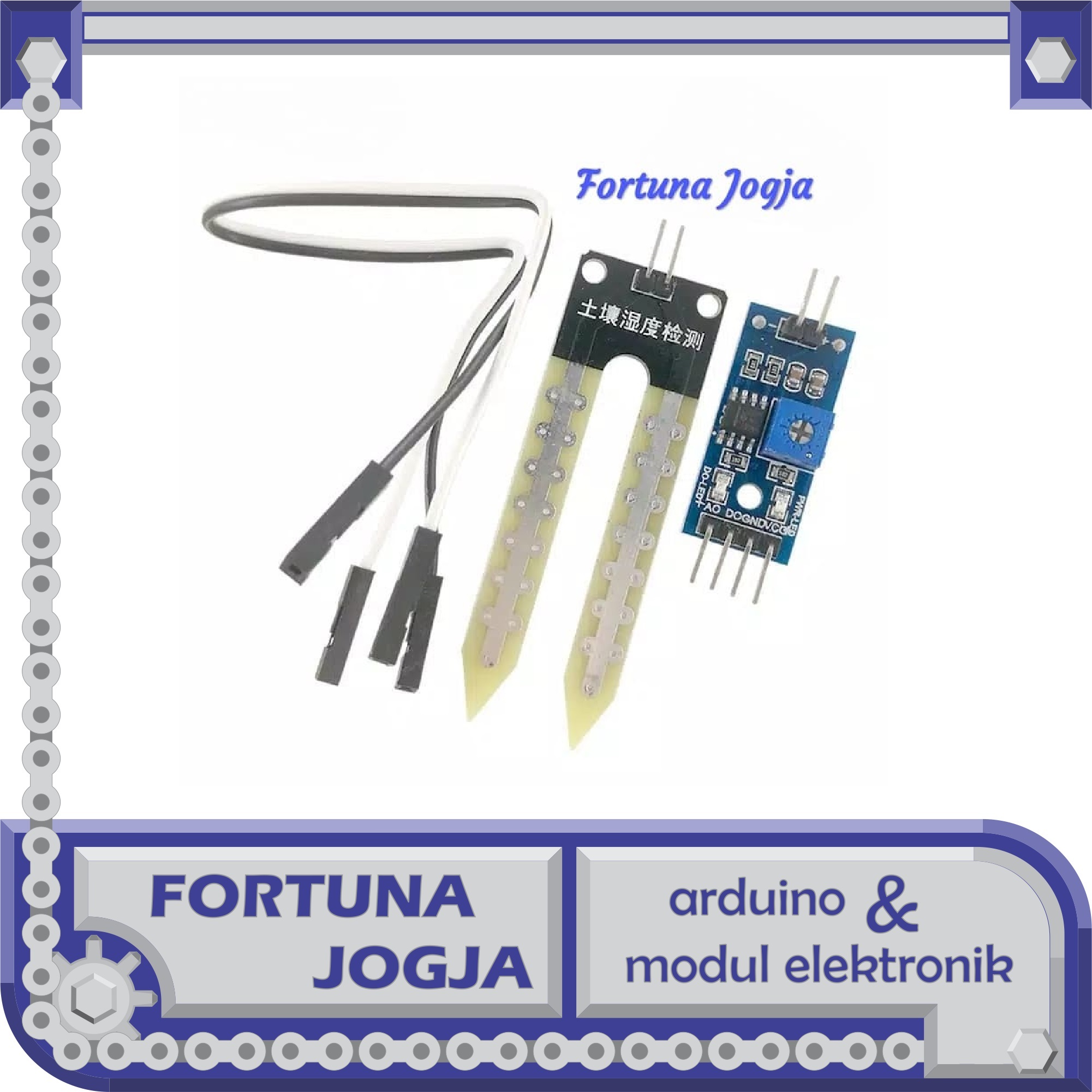 Modul Sensor Kelembaban Tanah Soil Hygrometer Soil Moisture Arduino ...