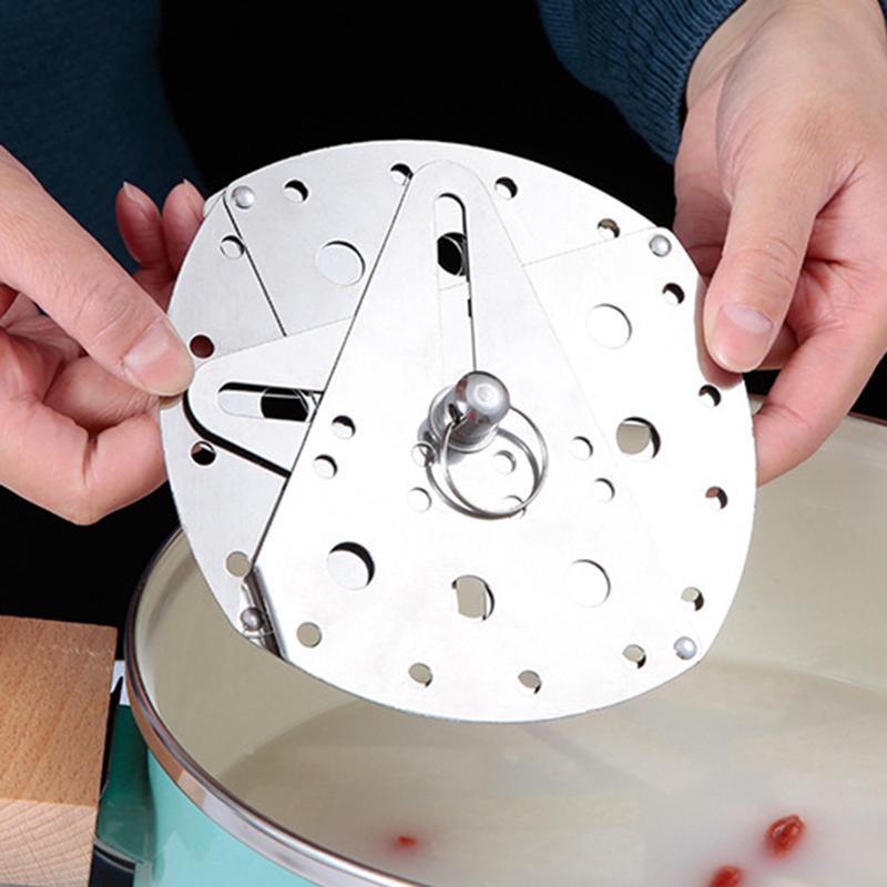 Stainless Adjustable Drop Lid Simmering Food Pot Cover Anti-Overflow ...