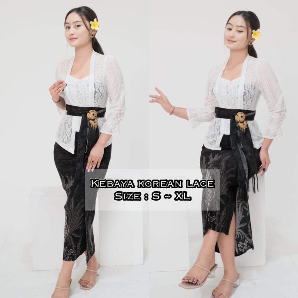 kebaya korean lace kebaya wanita model terbaru model bet tangan kerut ...