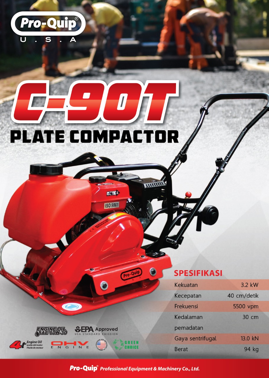 Mesin Stamper Kodok Pemadat Tanah C-90T ProQuip. Plate Compactor ...