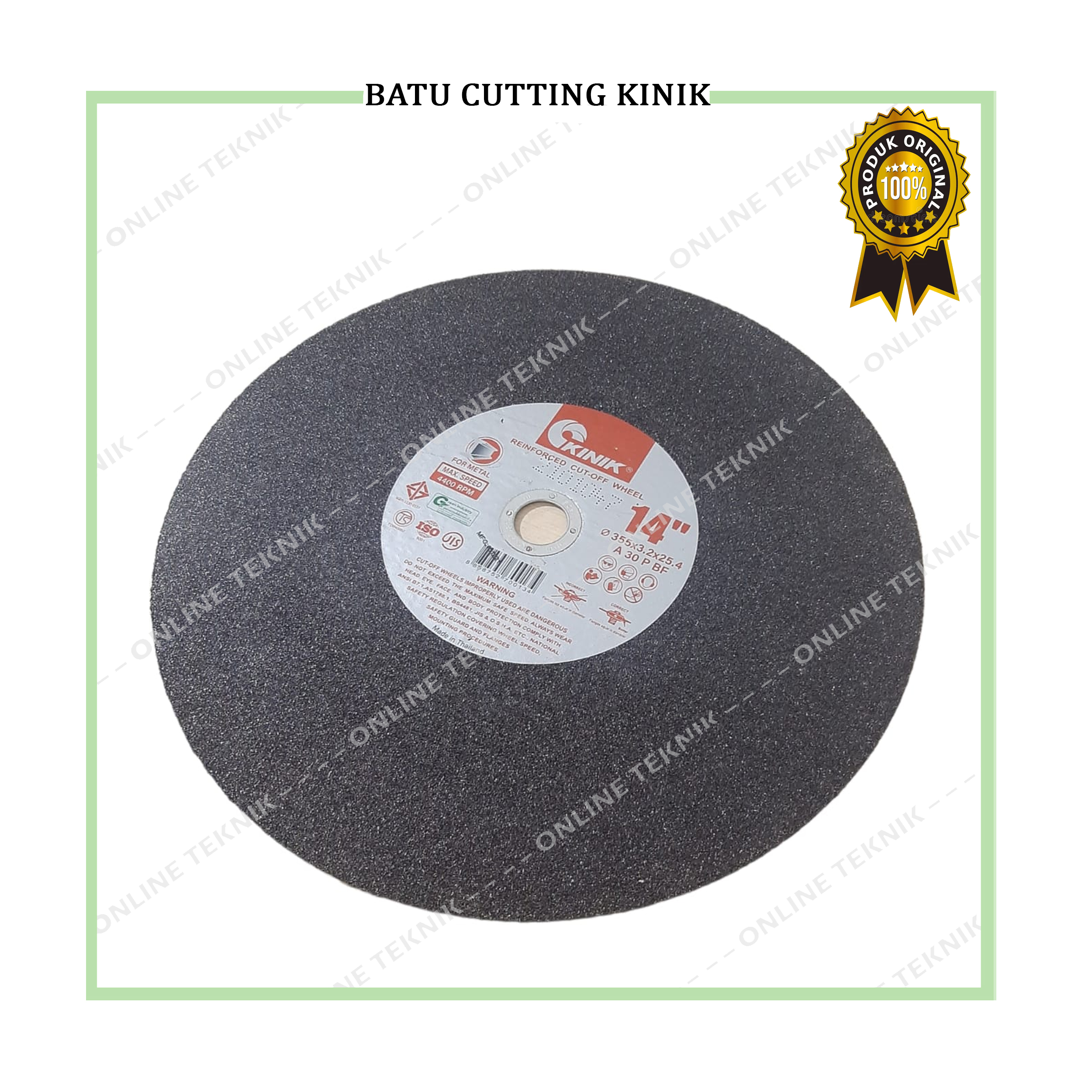 KINIK Batu Potong Besi 14Inch/Kinik Cutting Wheel Super Tajam 14"x3mm ...