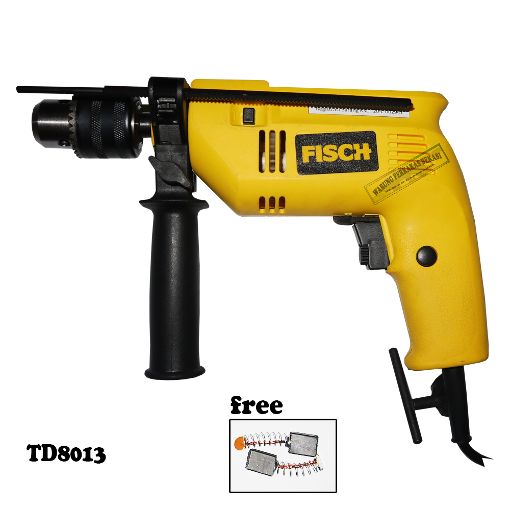 Fisch Mesin Bor Beton 13mm Impact Drill TD8013 Free 1 Set Areng Carbon ...