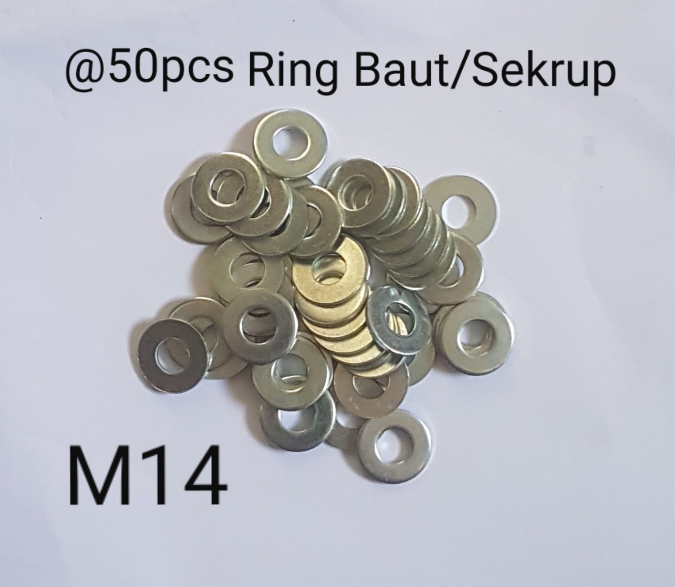 50pcs Ring Plat Baut/Sekrup Putih Galvanis M10 M12 M14 | Lazada Indonesia