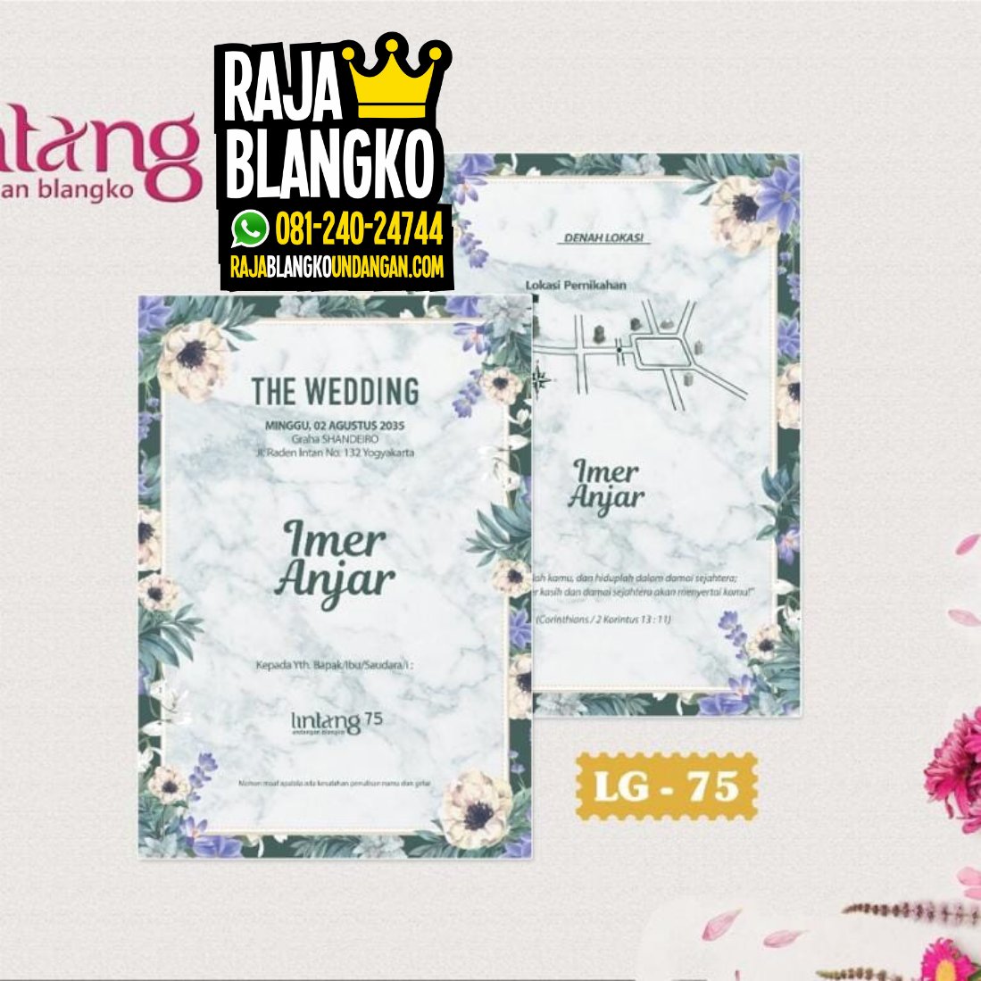 BLANGKO UNDANGAN LINTANG 75 | RAJA UNDANGAN | Lazada Indonesia