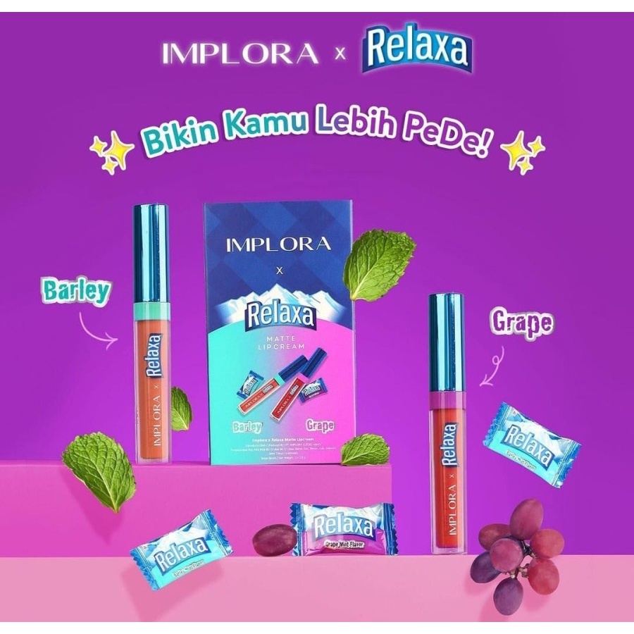 Implora x Relaxa Matte Lipcream Barley Grape (Limited Edition) | Lazada ...