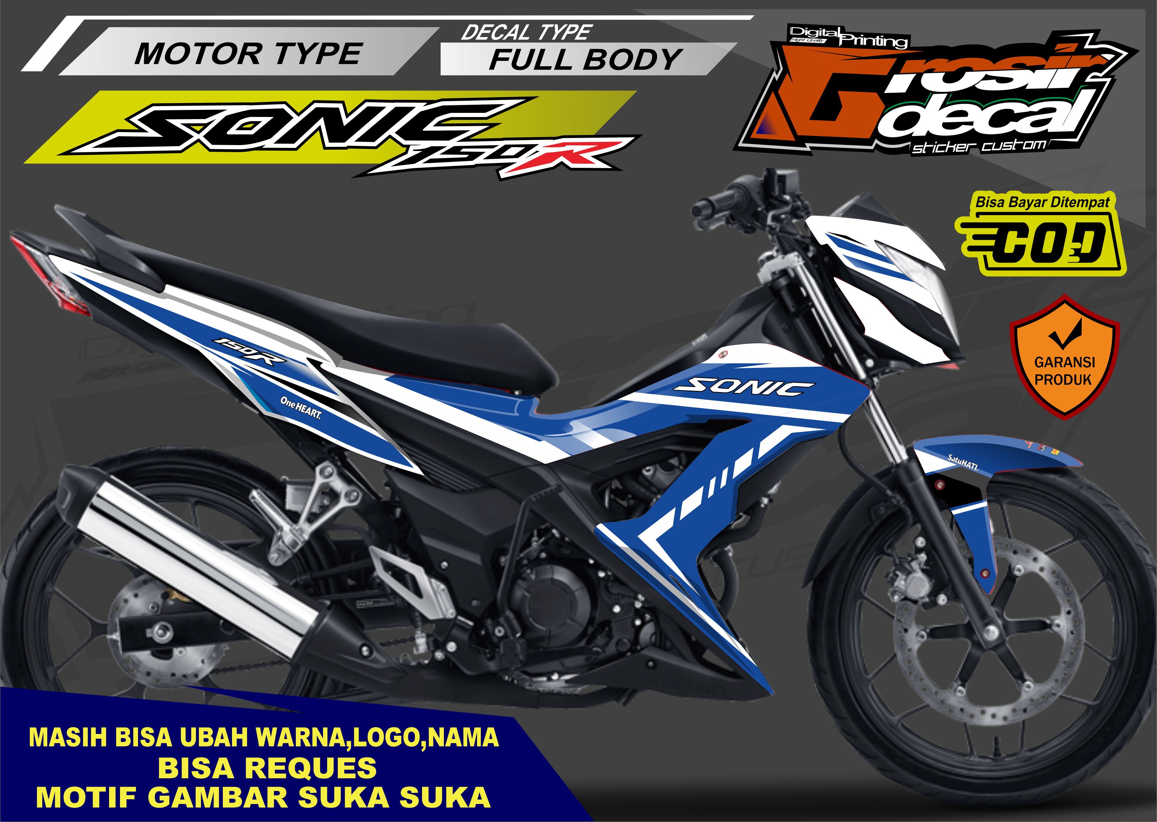 Decal Sonic 150 R Full Body Free Custom Dekal Sonic 150 R Full Body ...