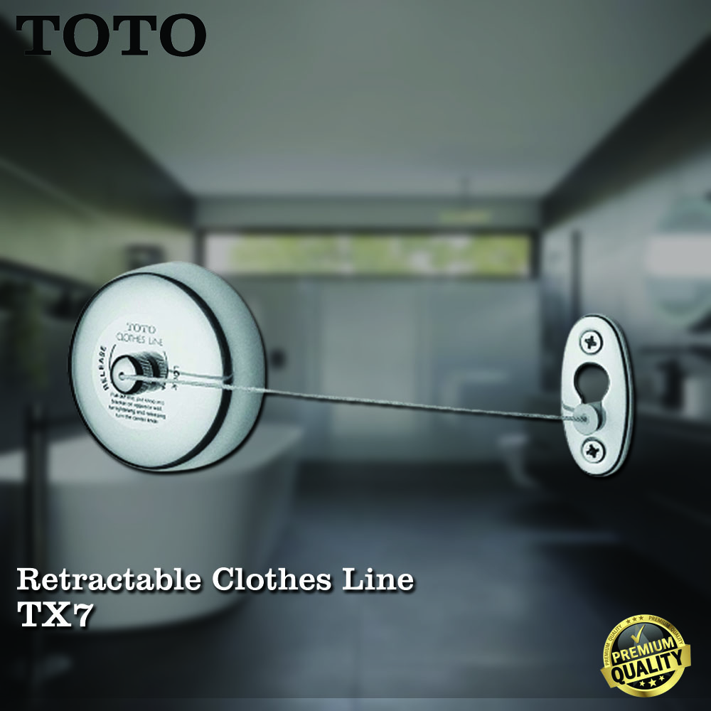 TOTO Retractable Clothes Line Gantungan Handuk [TX 7] | Lazada Indonesia
